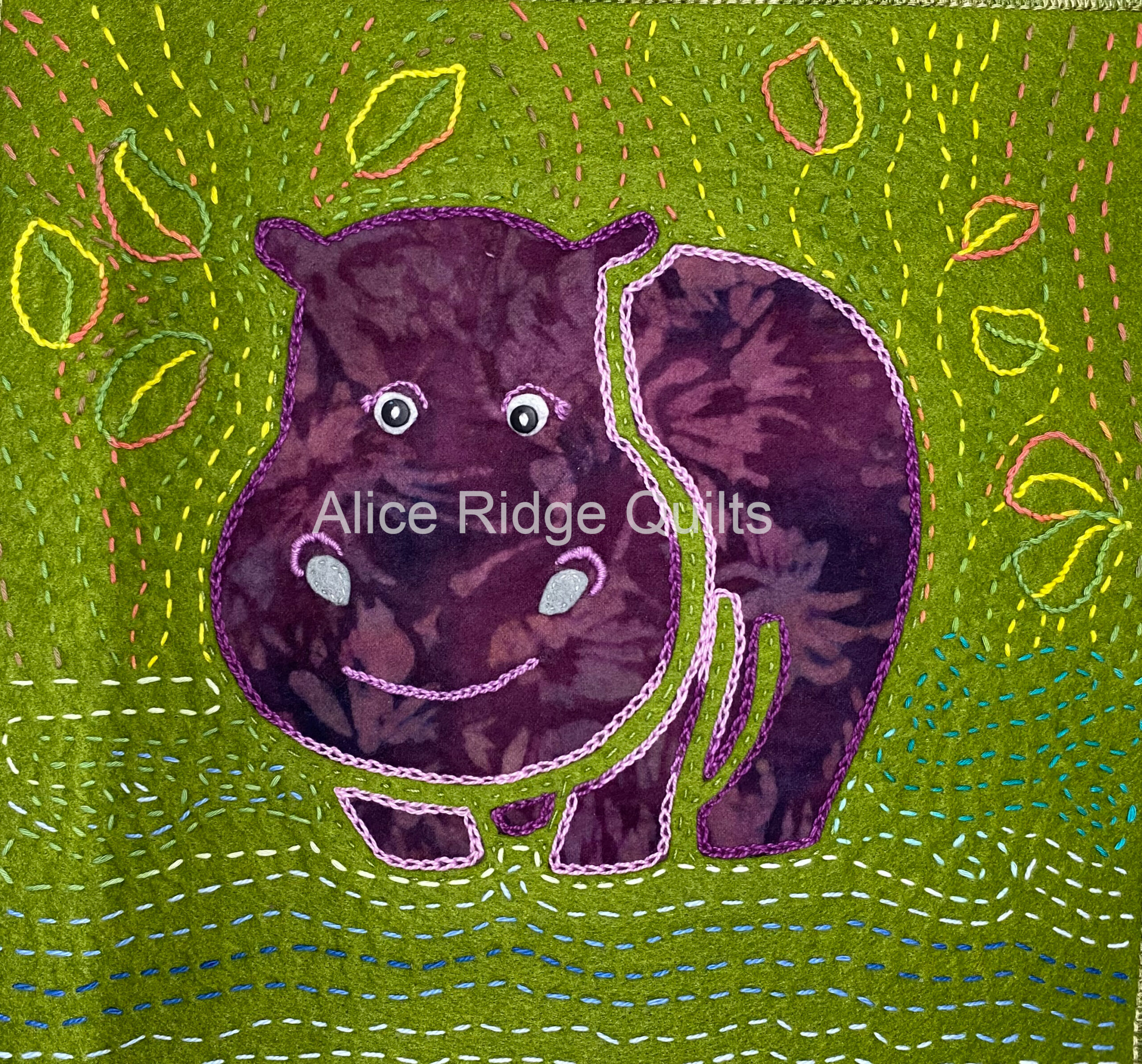 Mock Mola - Hippo - Alice Ridge Quilts