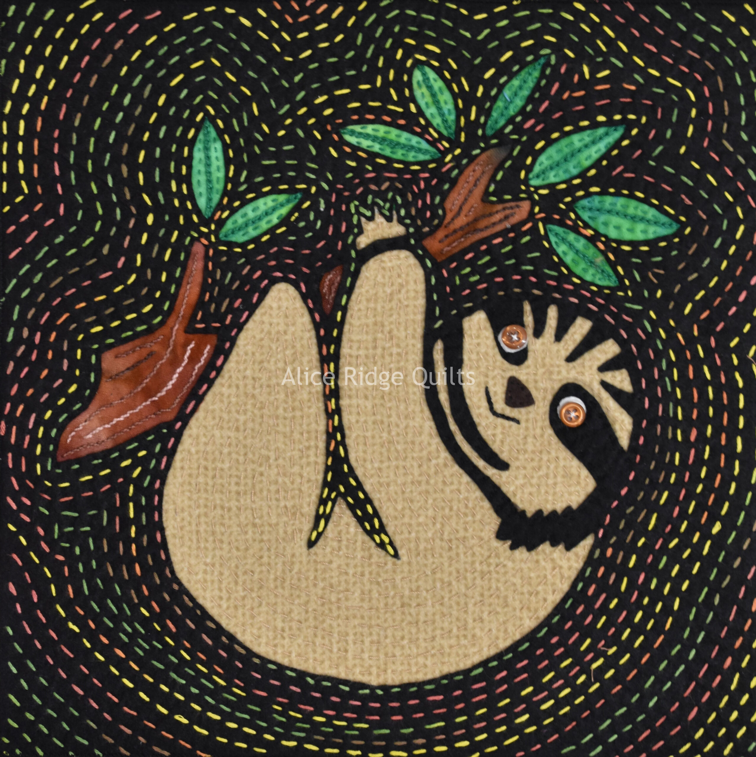 Mock Mola - Sloth - Alice Ridge Quilts