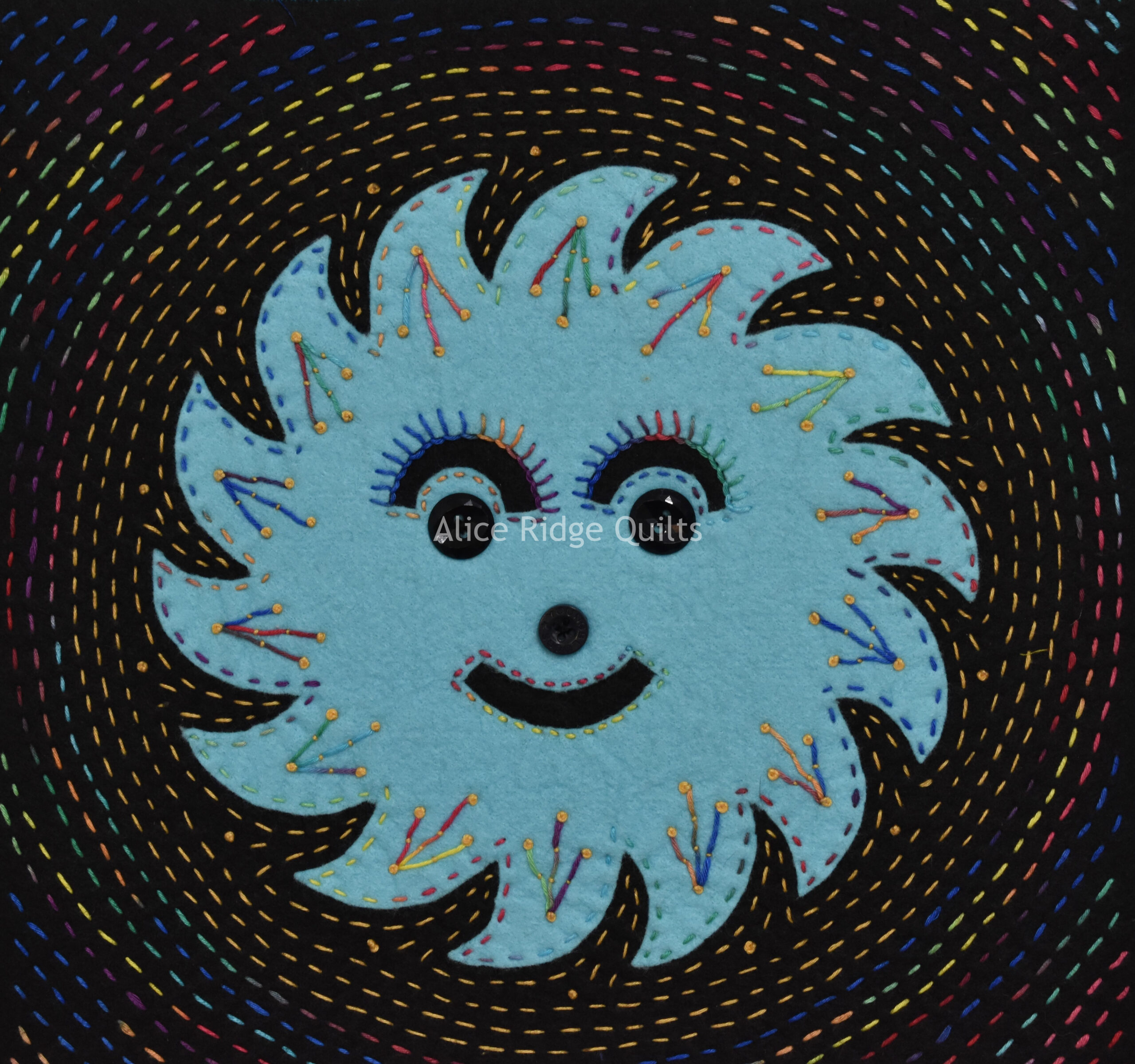 Mock Mola - Smiley Face - Alice Ridge Quilts